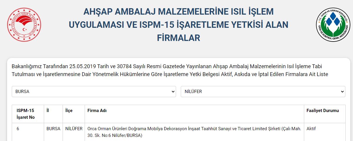 Ispm15 Belgesi – Orca Orman Ürünleri – Bursa Ahşap Palet